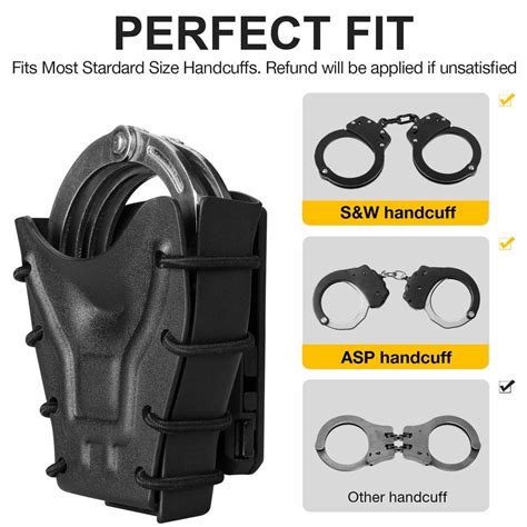 Gun And Flower Kydex Handcuff Pouch For Duty Belt Handcuff Case Fit Most