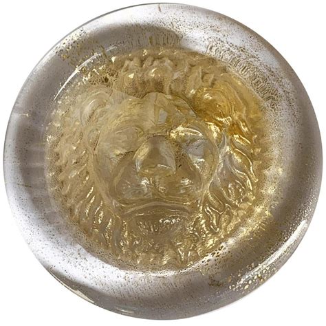 Nason Italian Murano Glass Leo Lion Paperweight Venezia Murano Italy
