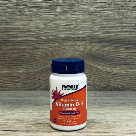 Now Foods Vitamin D-3 2000 IU - 30 kaps. - Sixpack.lt