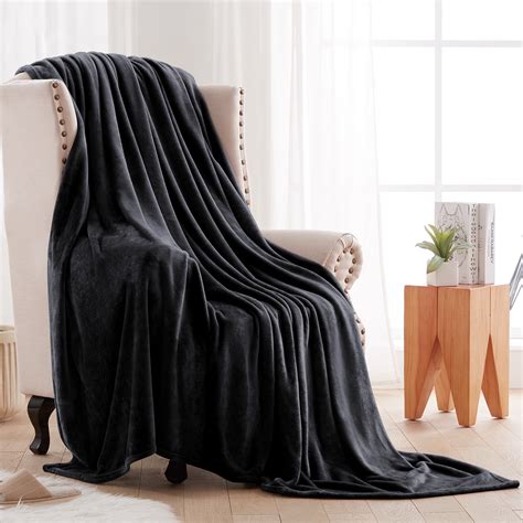 Cookey Fleece Blanket Twin Size Grey Blanket Throw Super Soft Flannel