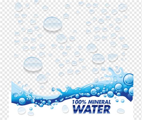 100 미네랄 워터 일러스트 물방울 유클리드 스플래시 포스터 상품 블루 광고 포스터 텍스트 Png Pngwing