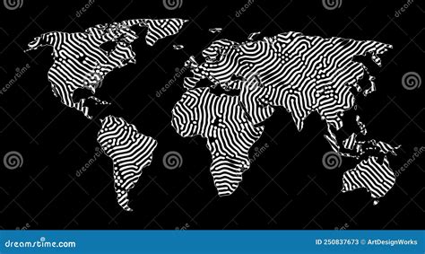 World Map Modern Abstract Design Stock Image Illustration Of