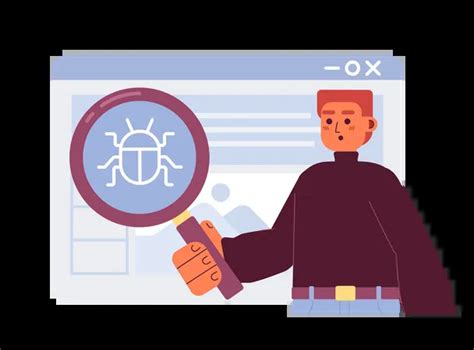 Best Man Working On Debugging Web Application Illustration Download In Png And Vector Format