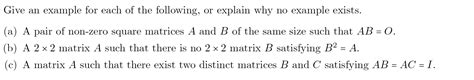 Solved Give An Example For Each Of The Following Or Explain