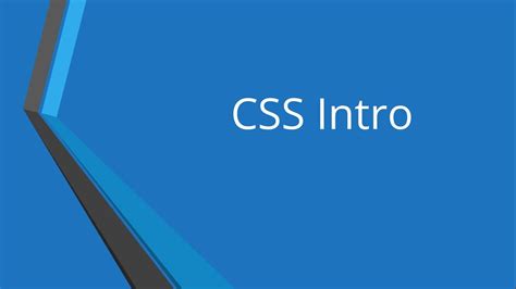 Css Intro Youtube