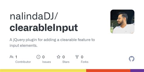 github nalindadj clearableinput a jquery plugin for adding a