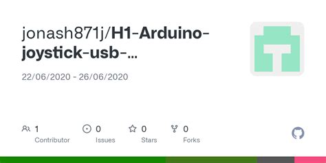 GitHub Jonash J H Arduino Joystick Usb Communication