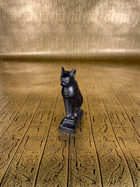 Vintage Bastet Mini Statue Small Hand Made Ancient Egyptian Etsy