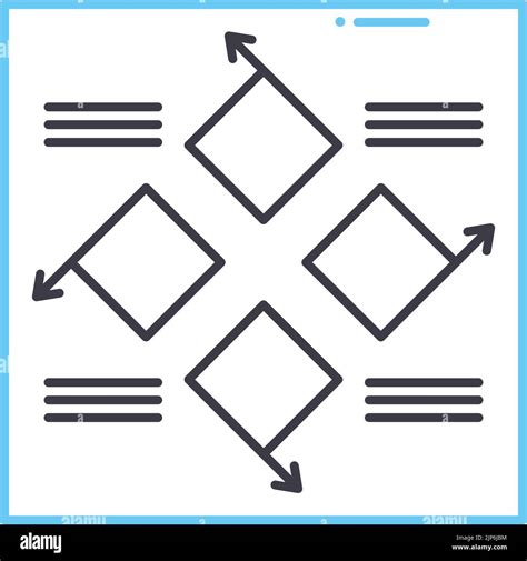 Data Modeling Line Icon Outline Symbol Vector Illustration Concept