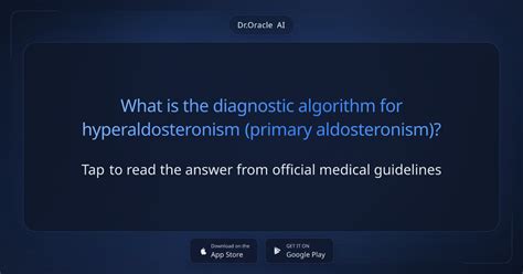 What Is The Diagnostic Algorithm For Hyperaldosteronism Primary Aldosteronism