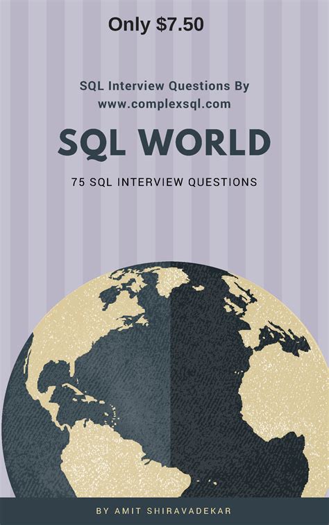 Sql Interview Book Sql Sql World 75 Sql In Te Rv Ie W Que Stion S