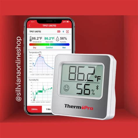 Jual Termometer Digital Bluetooth Hygrometer Ruangan Suhu Thermopro Tp357 Kota Tangerang