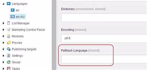 enable and set up language fallback sitecore documentation