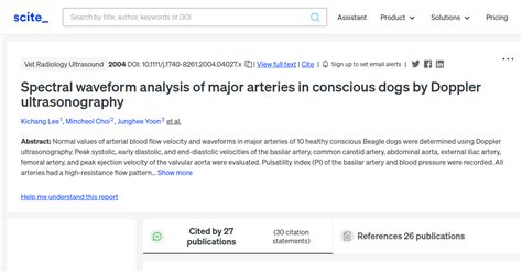 Spectral Waveform Analysis Of Major Arteries In Conscious Dogs By