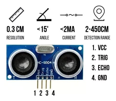 hc sr04 módulo sensor ultrasónico arduino pack x 5 en venta en