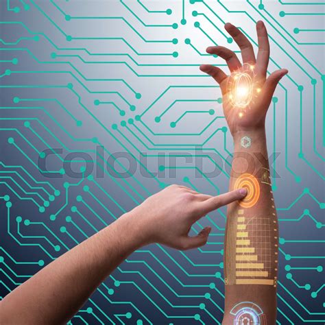 Human Robotic Hand In Futuristic Concept Stock Image Colourbox