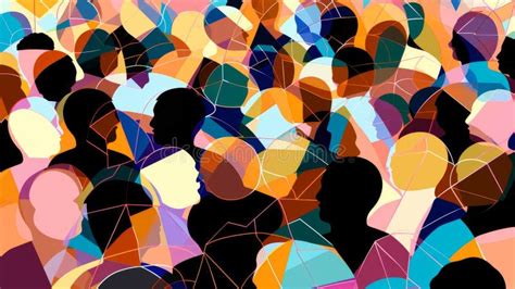Multicolored Abstract Human Mosaic Stock Illustration Illustration Of Diversity Variety