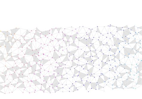 Premium Vector Geometric Abstract Background With Connected Dots And Lines Molecular Structure