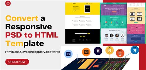 I Will Convert A Psd To Html Responsive Template For 5 Seoclerks