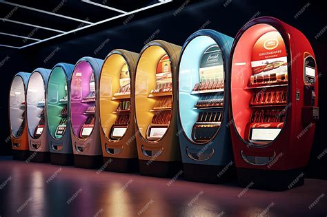 premium ai image futuristic vending machines and kiosks future vision