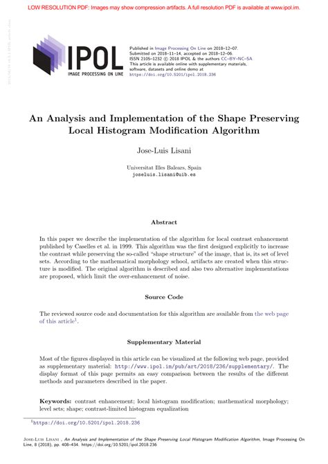 pdf an analysis and implementation of the shape preserving local
