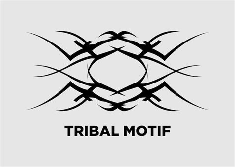 Premium Vector Vector Illustration Of Tribal Symmetrical Black Sharp Wave Pattern