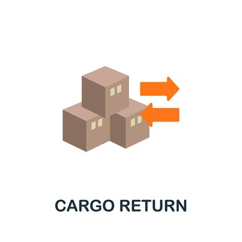 Cargo Return Flat Icon Simple Sign From Logistics Collection Creative Cargo Return Icon