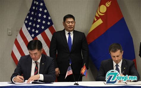 Zangi Mn Монгол Улс АНУ ын тээврийн салбарт хамтран ажиллах санамж