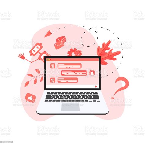 챗 봇 비즈니스 개념입니다 챗 봇과의 커뮤니케이션 고객 지원의 인공 지능 0명에 대한 스톡 벡터 아트 및 기타 이미지 0명 Brand Name Online