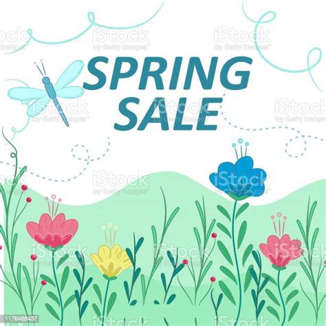 봄 판매 디자인 배너 아름 다운 화려한 꽃 벡터 일러스트레이션 가격에 대한 스톡 벡터 아트 및 기타 이미지 가격 계절 꽃