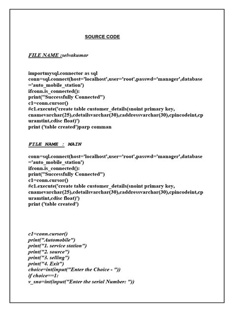 2 Auto Mobile Service Station Pdf Computing Personal Computers