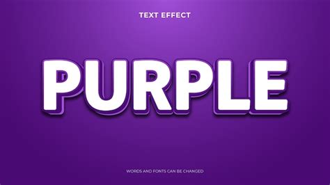 Premium Vector Editable Purple Color Text Effect