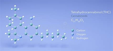 Delta 8 Tetrahydrocannabinol Molecular Structure 3d Model Molecule