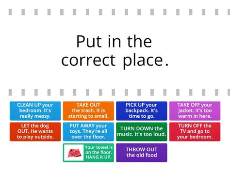 Pre Unit 6 Two Part Verbs Find The Match
