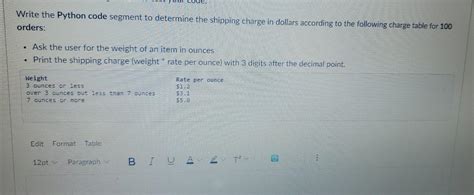 Solved Write The Python Program Segment To 5 Ask The User