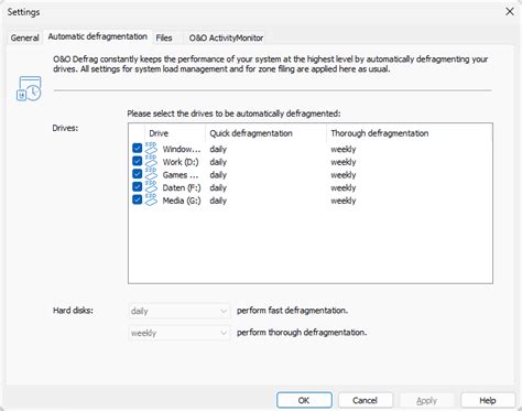 Automatic Defragmentation Oando Software