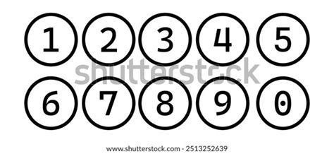 Bullet Point Circle Number Font Icon Stock Vector Royalty Free
