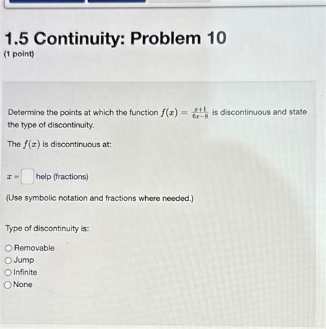 Solved Continuity Problem Point Determine The Chegg