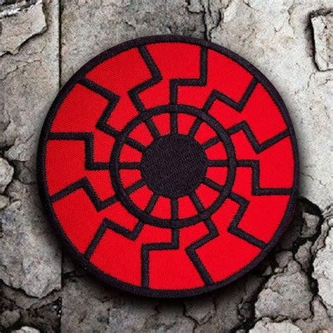 The Black Sun Sew On Patch Ukrainian Iron On Embroidery Slavic