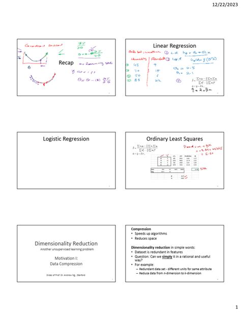 linear regression dimensionality reduction pdf principal component