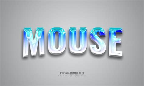 Premium Psd 3d Mouse Editable Text Effect Design