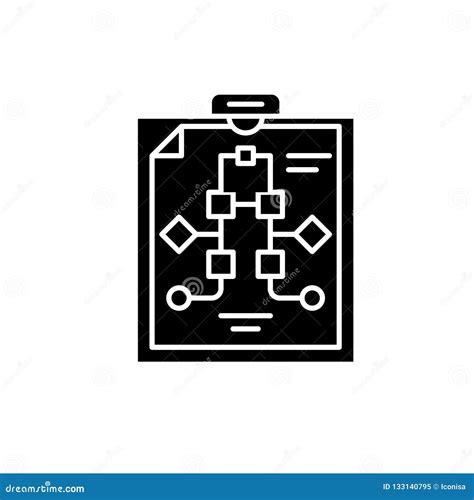 Workflow Management Black Icon Vector Sign On Isolated Background Workflow Management Concept