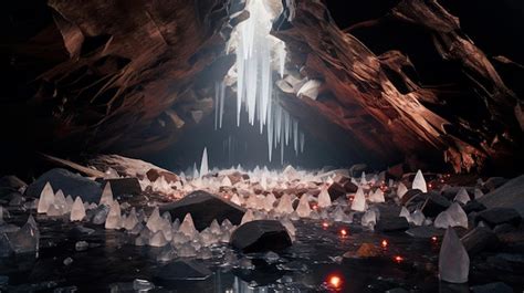 Premium Photo The Crystal Cave Generative Ai