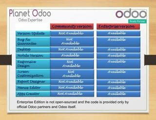 Odoo Community Vs Enterprise PPTX