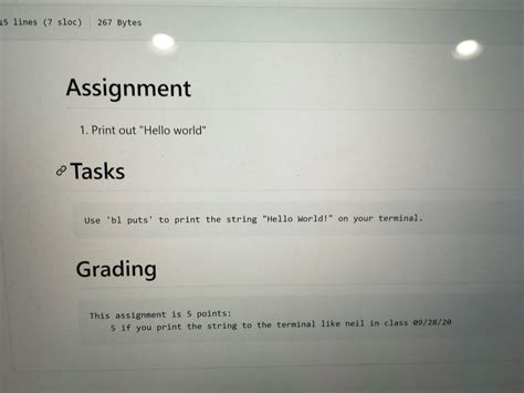 solved 15 lines 7 sloc 267 bytes assignment 1 print out