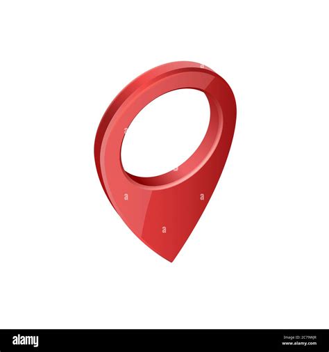 Glossy Red Realistic Modern Map Pointer Map Pointer D Pin Stock Vector Image Art Alamy