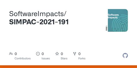 GitHub SoftwareImpacts SIMPAC 2021 191