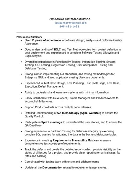 Prasanna Jammalamadaka Pdf Software Development Process Software Testing