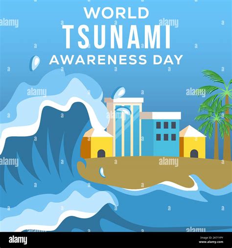 Flat Design World Tsunami Awareness Day Illustration Stock Vector Image And Art Alamy
