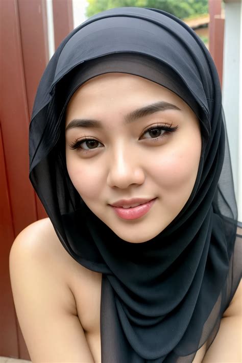 A Close Up Of A Woman Wearing A Black Hijab SeaArt AI